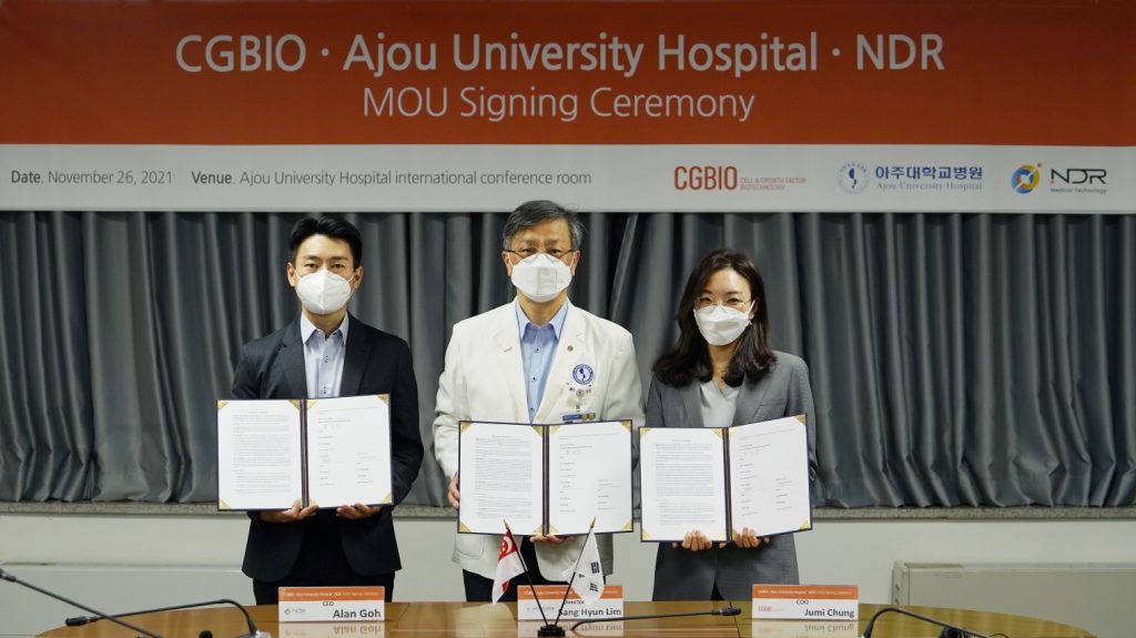 시지바이오, 아주대병원 혁신의료기기 실증센터 · 싱가포르 NDR사와 AI 타겟팅 로봇 개발 협력 – CGBIO